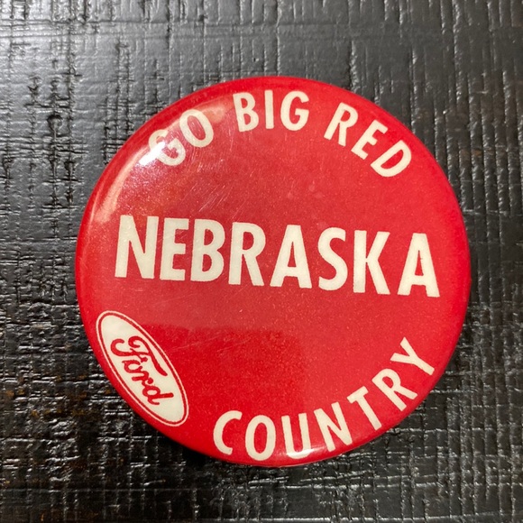 Ford | Other | Vintage Go Big Red Nebraska Country Pin Button | Poshmark